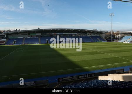 A general view of SMH Group Stadium ahead of the Sky Bet League 2 match ...