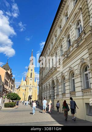 Novi Sad Roman Catholic church at night Stock Photo - Alamy