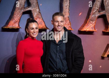 Steph Elwood, Lewis Robling attend the UK Premiere of 'Avatar: Fire and ...