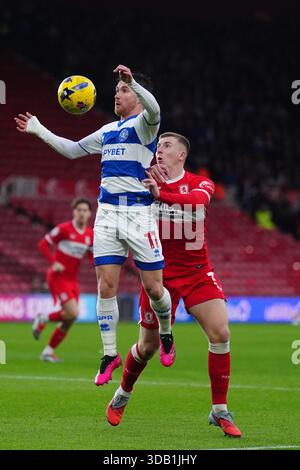 Matt Targett of Middlesbrough during the Sky Bet Championship match ...