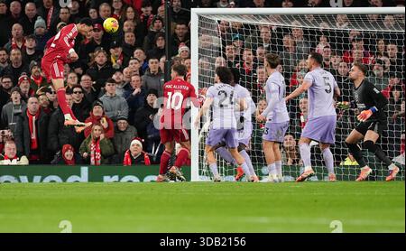 Liverpool's Hugo Ekitike scores their side's second goal during the ...