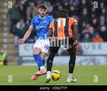 Lee Bonis of Chesterfield passes the ball during the Sky Bet League 2 ...