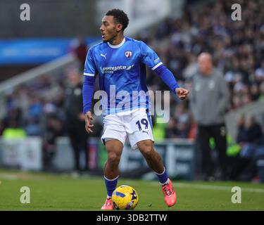 Lewis Gordon of Chesterfield in action during the Sky Bet League 2 ...
