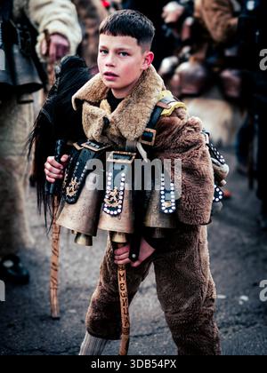 detail of the costume during the parade in the Festival of the Iberian ...