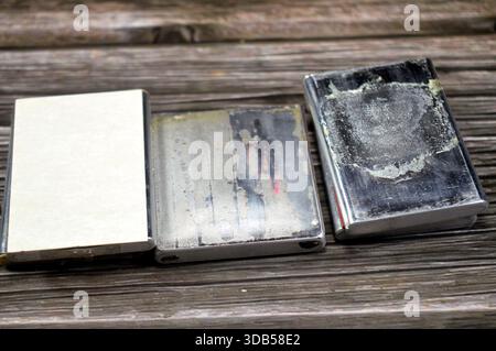 Bloated lithium ion batteries, possibly damaged by faulty monitoring ...
