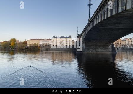 View Legion Bridge over river Vltava. It's a historic bridge named ...