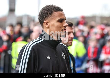 Malick Thiaw of Newcastle United arrives during the Premier League ...