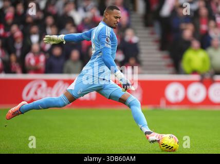 Nottingham Forest goalkeeper John Victor during the Premier League ...