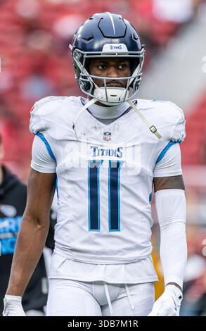 Tennessee Titans wide receiver Van Jefferson before an NFL football ...