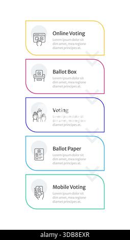 Voting process infographic 4 steps Stock Vector Image & Art - Alamy
