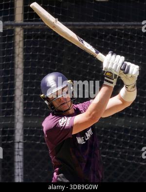 England's Jamie Smith bats during play on day two of the fifth and ...