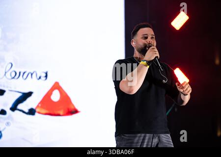 Salerno, Italy. Eusebio Di Francesco (emerging artist) performs live at ...