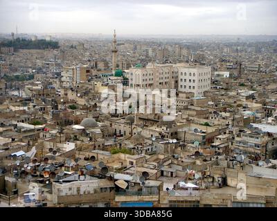 Aleppo view from the citadel, Syria Stock Photo - Alamy
