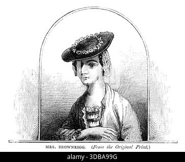 . 18th century illustration of Elizabeth Brownrigg flogging a foundling ...