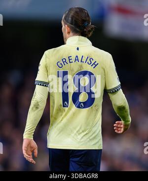 Jack Grealish of Everton in action during the Premier League match ...