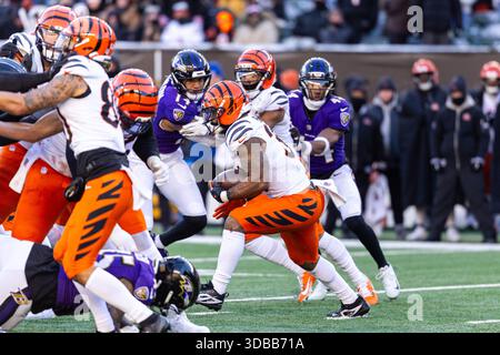 Cincinnati Bengals running back Samaje Perine (34) talks with fans ...