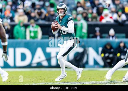 Philadelphia Eagles quarterback Tanner McKee (16) at the Washington ...