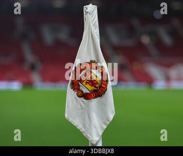 Manchester United corner flag during the Emirates FA Cup Third Round ...