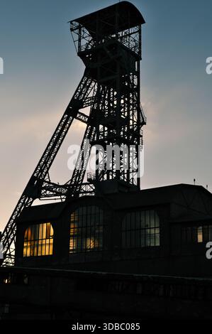 Historic Industrial Mining Tower at Sunset – Abandoned Architecture ...