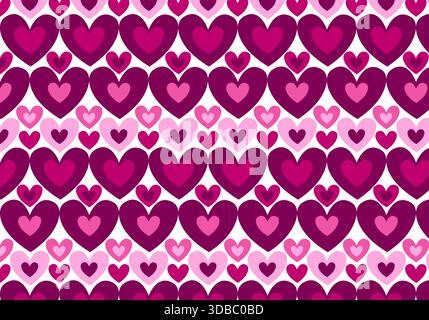 Valentines seamless cartoon hearts love pattern for kids and wrapping ...