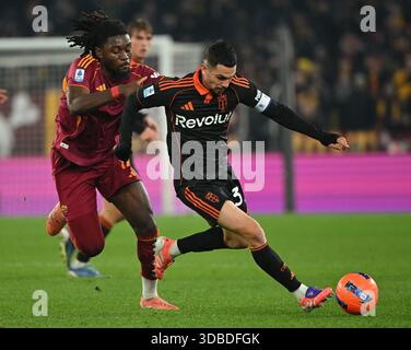 Manu Kone of AS Roma during the serie A Enilive match between AS Roma v ...