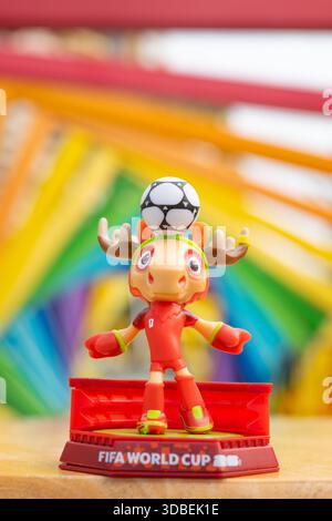 ZHONGSHAN China-December 14 2025: official mascot Clutch for the 2026 ...