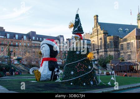 Decorations in 2025 Christmas market in Manchester city centre on ...