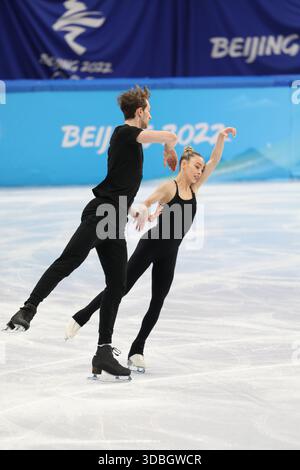Laura Barquero and Marco Zandron, of Spain, compete in the pairs free ...
