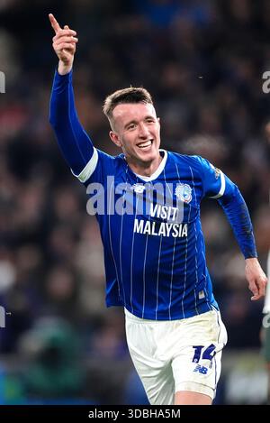 Cardiff City's David Turnbull during the Carabao Cup quarter final at ...