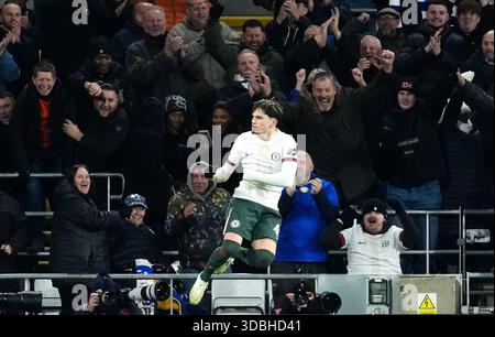 Chelsea's Alejandro Garnacho celebrates scoring their side's first goal ...