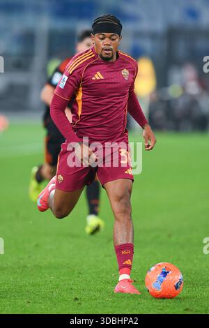 Olimpico Stadium, Rome, Italy - Leon Bailey of AS Roma during ...