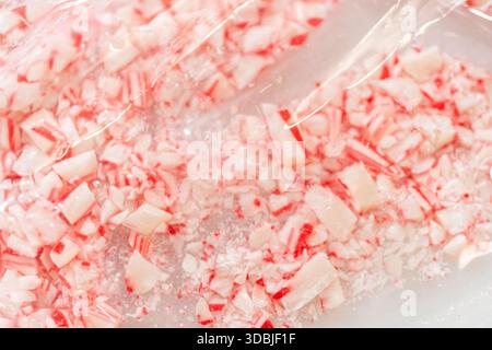 Preparing Crushed Candy Canes for Baking Projects Stock Photo - Alamy