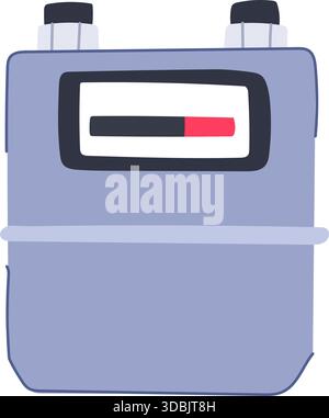 Gas meter flat showing energy usage and consumption level with simple ...