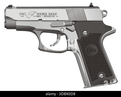 Colt Double Eagle pistol, a double-action semi-automatic handgun ...