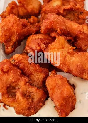 Photo of traditional Dutch kibbeling, showing golden, crispy fried fish ...