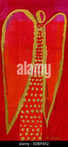Painting by Regine Martin: Goldengel Stock Photo - Alamy