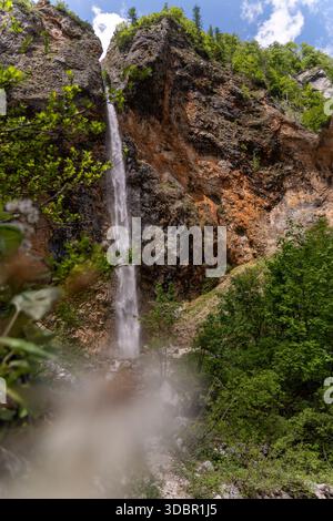 Rinka waterfall in the Logar valley, Slovenia Stock Photo - Alamy