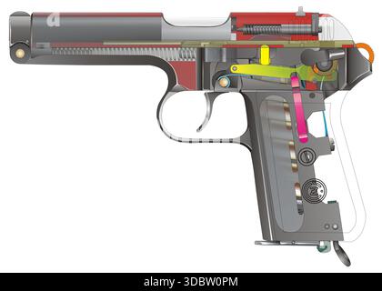 CZ 38 semi-automatic pistol, Czech military handgun developed before ...