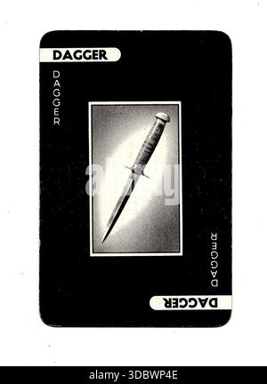Vintage Dagger Cluedo Playing Card Stock Photo - Alamy