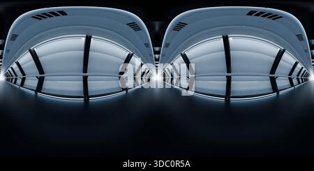 Futuristic interior space with ambient lighting 360 vr panorama Stock ...