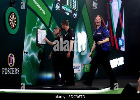 Northern Ireland's Josh Rock reacts during his match against England's ...