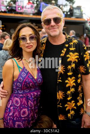 Myleene Klass with her fiance Simon Motson at the Big Feastival 2021 on ...