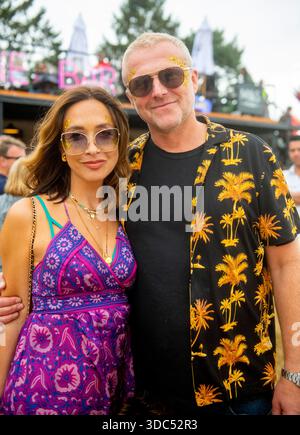 Myleene Klass with her fiance Simon Motson at the Big Feastival 2021 on ...