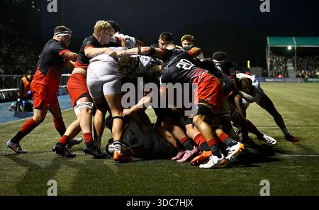 Exeter Chiefs' Greg Fisilau scores a try during the Gallagher PREM ...