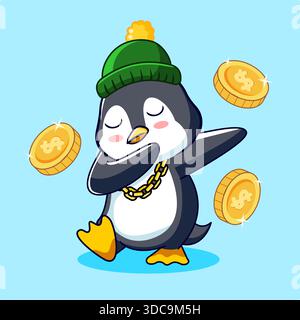 Dancing dollar coin character, funny personage Stock Vector Image & Art ...