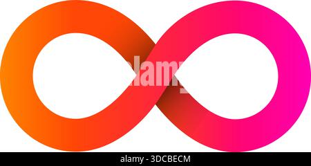 Colorful infinity loop with bright gradient. Eternity emblem Stock ...