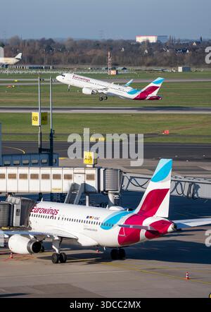 Passenger plane during take off, Montreal, Province of Quebec, Canada ...