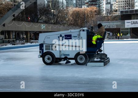 Zamboni on the skating rink at Nathan Phillips Square on Queens Street ...