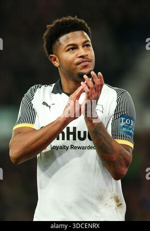 Derby County's Rhian Brewster during the Sky Bet Championship match at ...