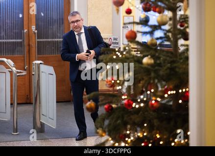 Czech Agriculture Minister Martin Sebestyan speaks with journalists in ...